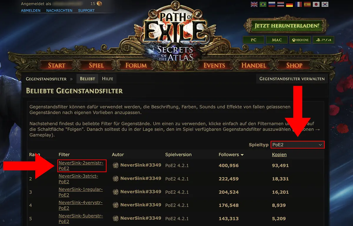 🔥 Path of Exile 2 Lootfilter Guide (Filterblade, Neversink)